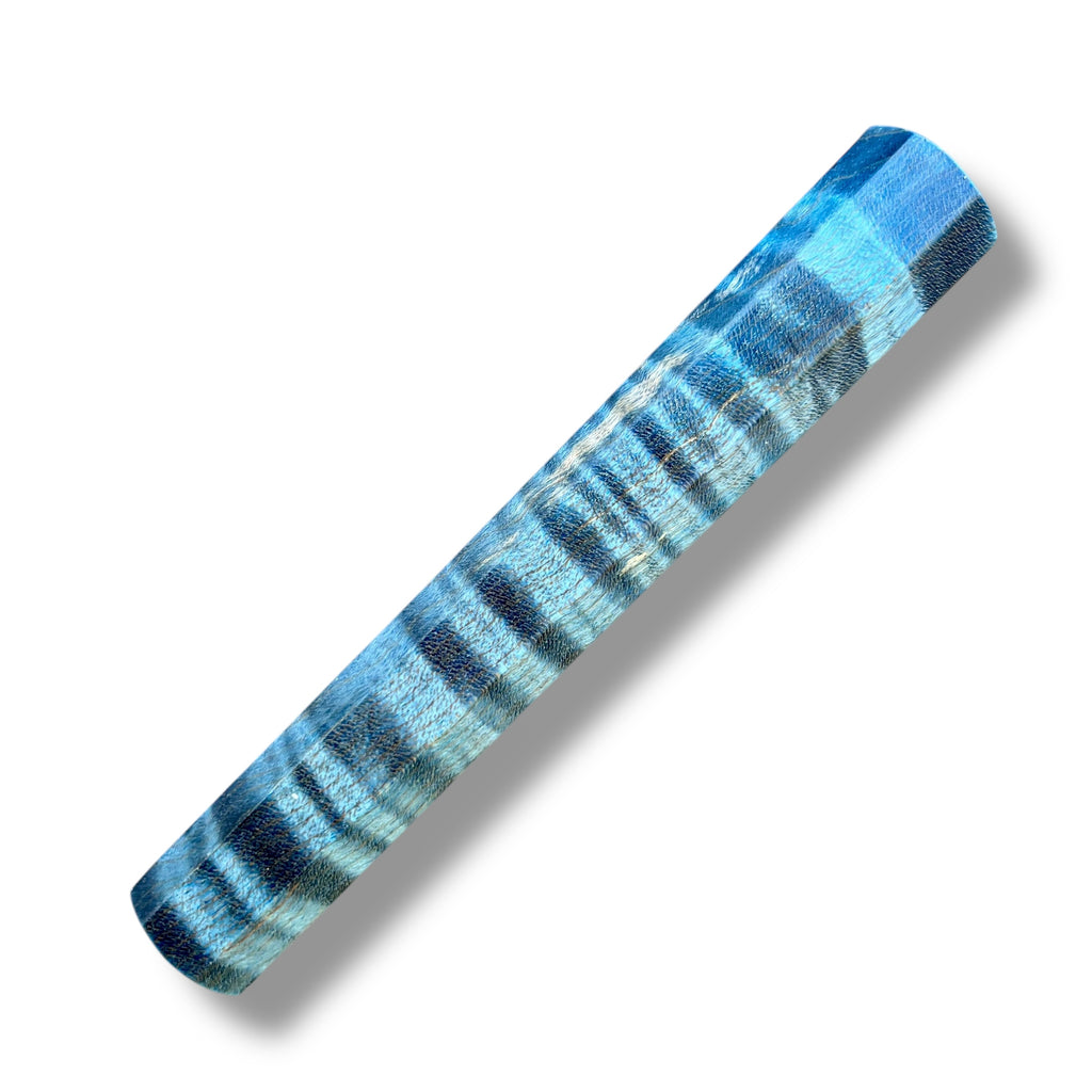 Custom Japanese Knife handle (wa handle) for 165-210 mm: Dyed curly ma ...